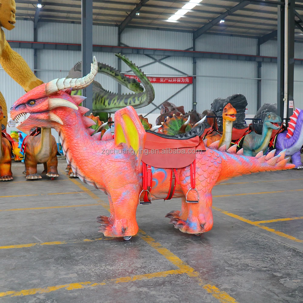Family Games 2 Seats Amusement Park Robotic Ride On Dragon Super Dragon ...