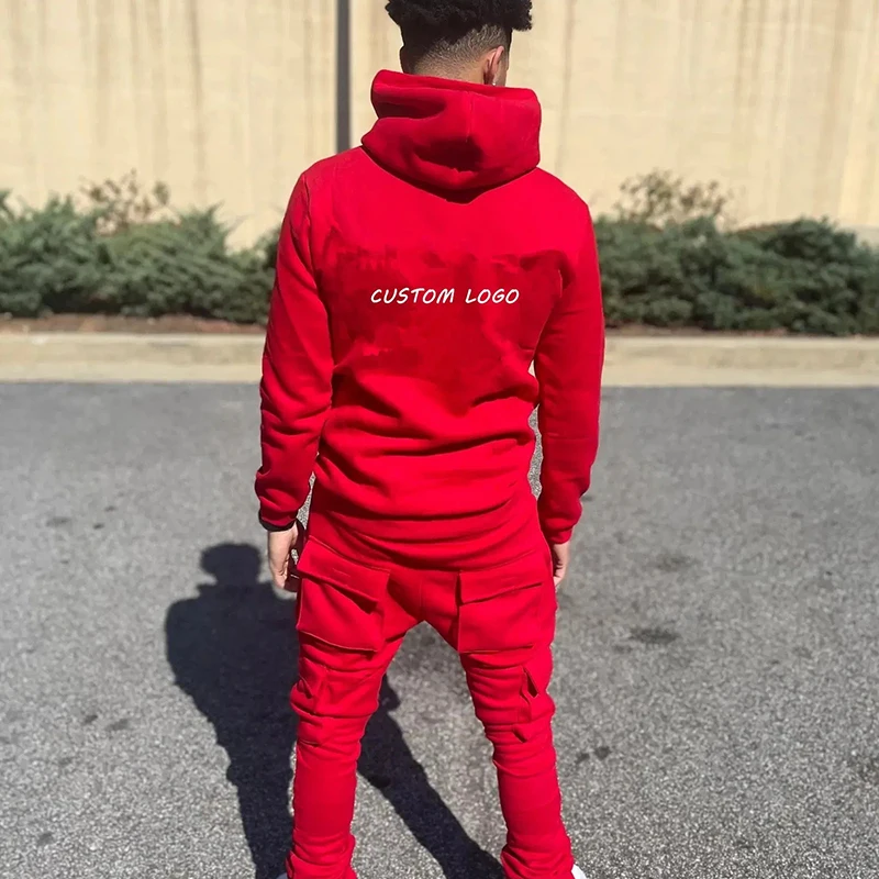 New Design Custom Street Wear Embroidery Stacked Custom Cargo Pants And ...