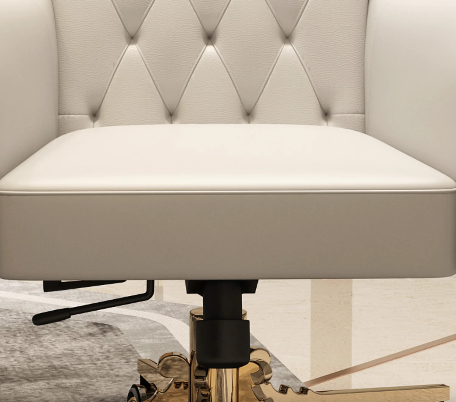 Yenstone Luxury Genuine Leather Swivel Designer Seat