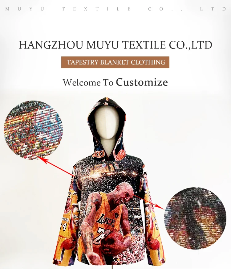 Custom Tapestry Hoodies Custom Tapestry Clothing Men Sweater Woven ...