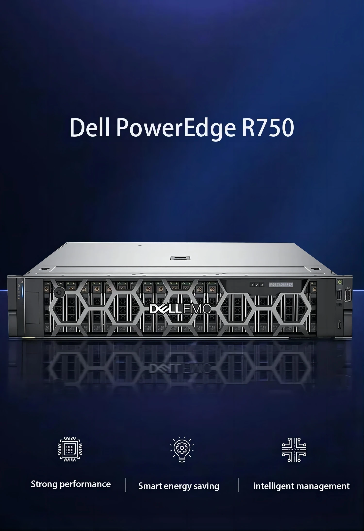 PowerEdge R7625 Rack Server with 2400 W AMD EPYC 9124 32GB DDR5 4800 MT ...