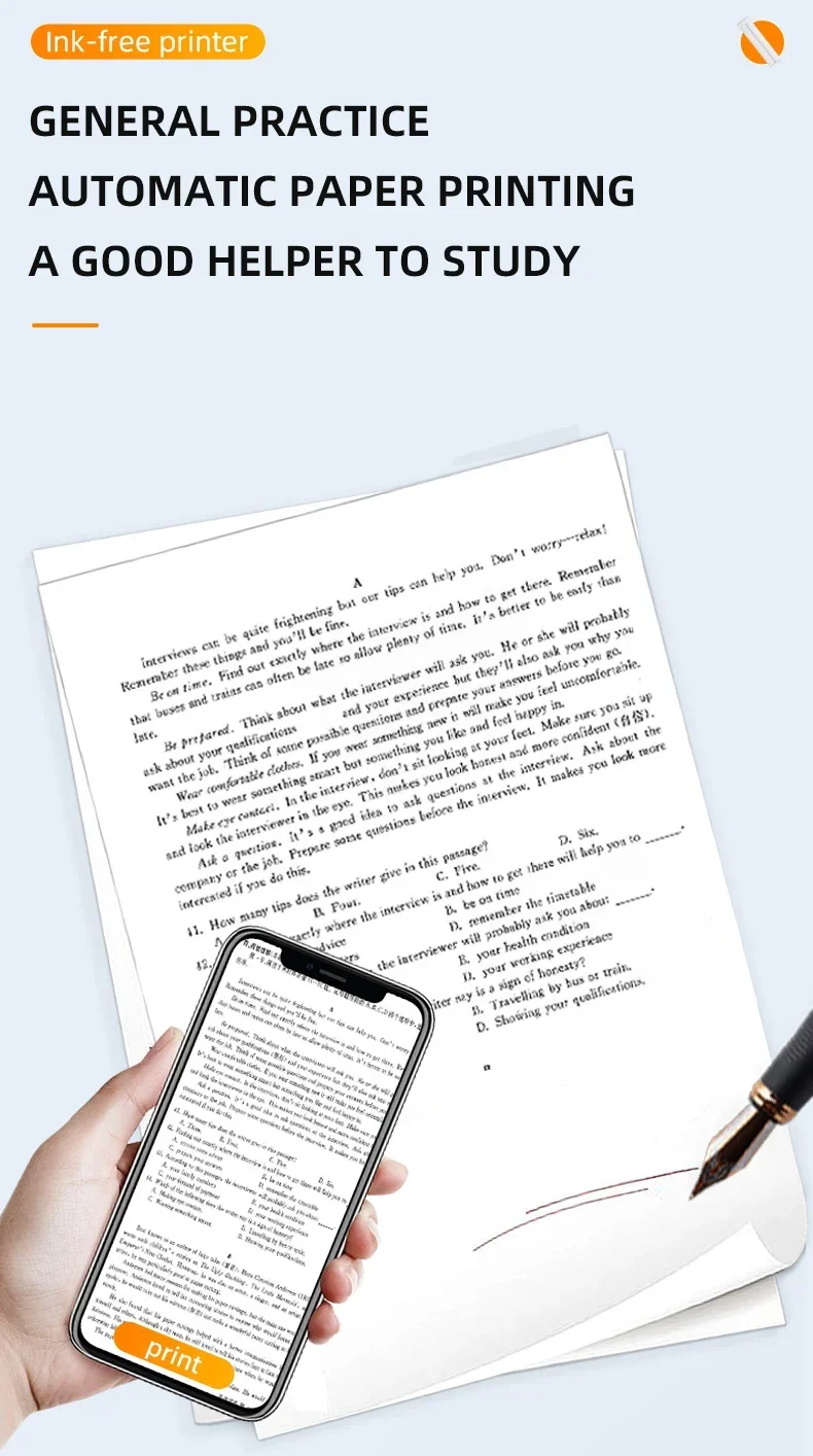 High Quality A4 Bluetooth Printer Continuous Thermal Printer PDF ...