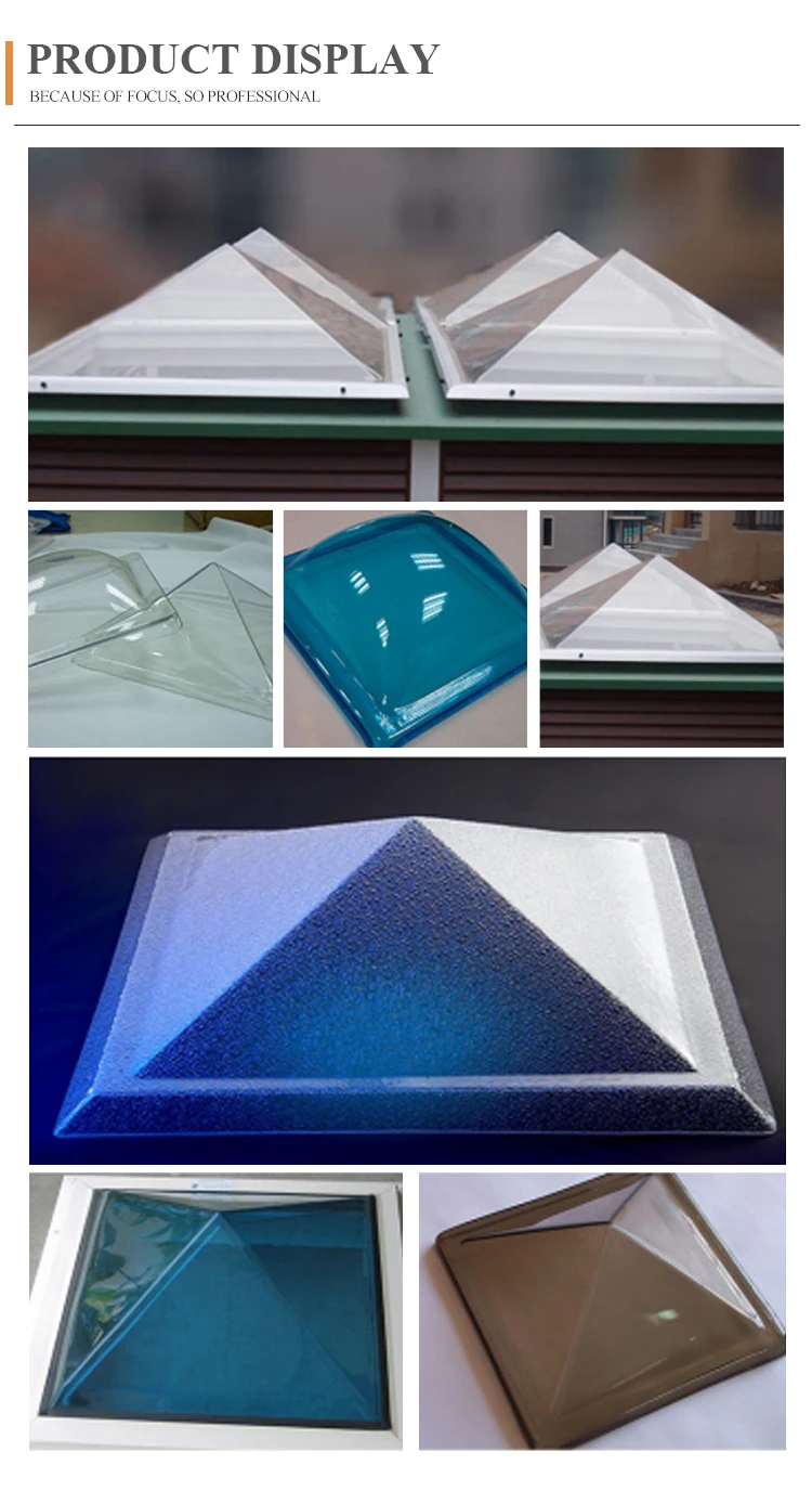 Customizable Shape Colors PC Dome Plastic Skylight Cover for Commercial ...