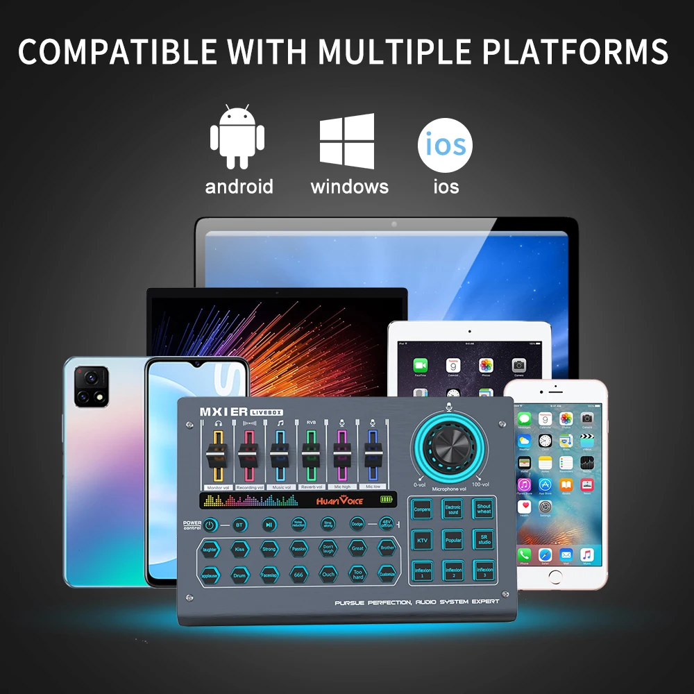 Professional Broadcast Recording Studio Sound Cards Live Stream Audio ...