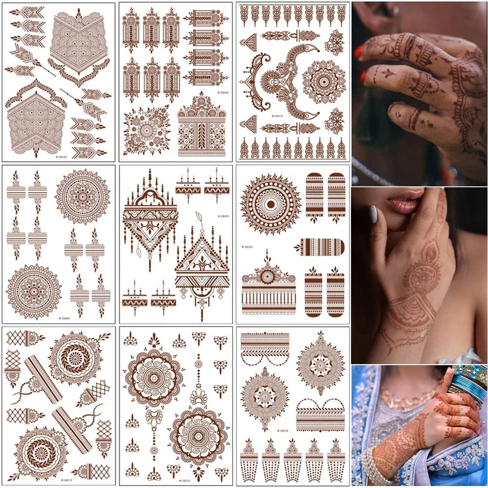 Henna Tattoo Stickers - Temporary Body Art Solutions
