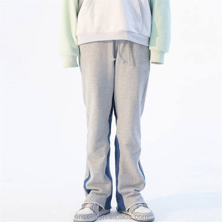 Wholesale Custom Blank Oversized Flared Sweatpants Hip Hop Casual ...