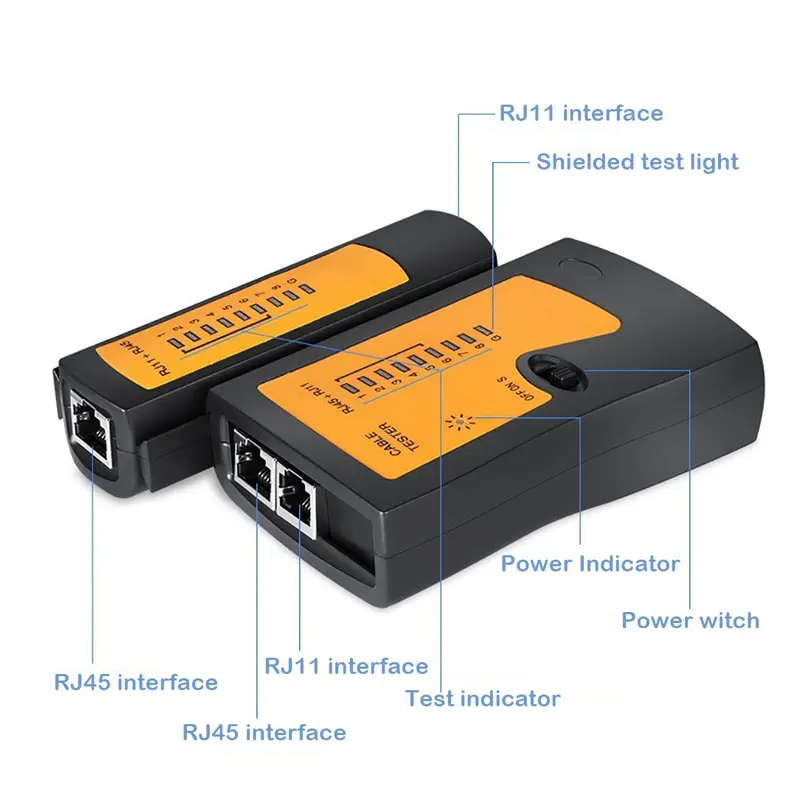 Rj45 Cable Tester Network Cable Tester For Rj45 Rj11 Rj12 Cat5 Cat5e ...