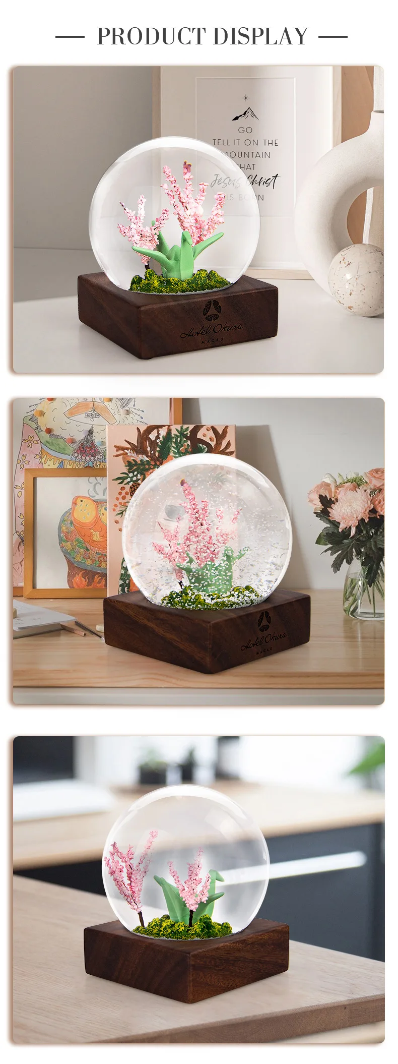 Custom Ornament Souvenir Gift Resin Snowflake Japan Sakura Thousand ...