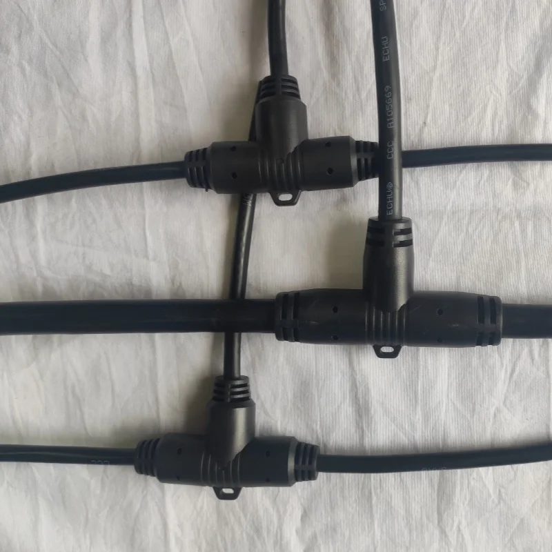 Outdoor Waterproof T Type cable connector for LED Light / Logistics ...