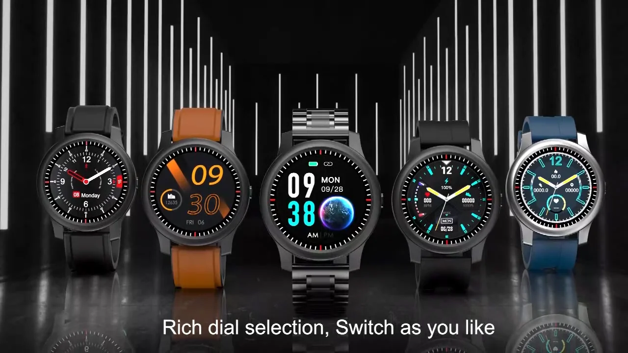2021 New F12 Smart Watch 1.3 Inch Full Round Touch Screen Heart Rate ...