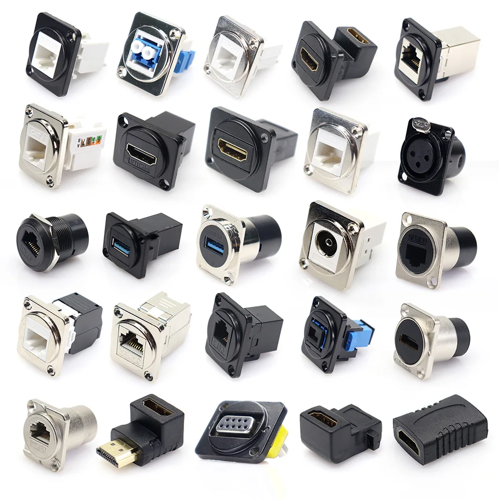 rj45 Connectors Pass Through Network Interface Pcb Panel Socket Female ...
