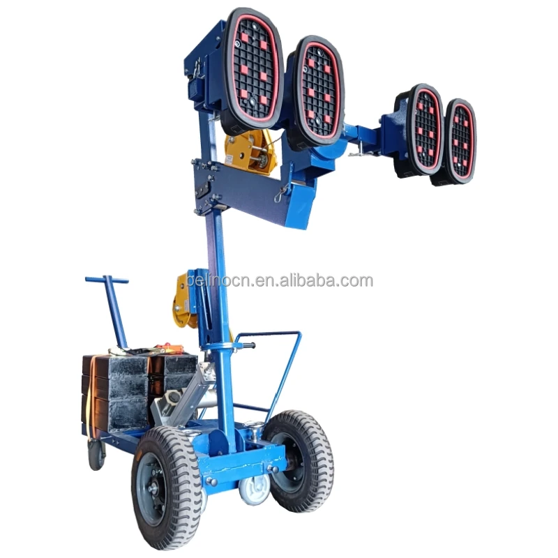 Glass Vacuum Lifter Machine - Efficient Manual Movable Trolley