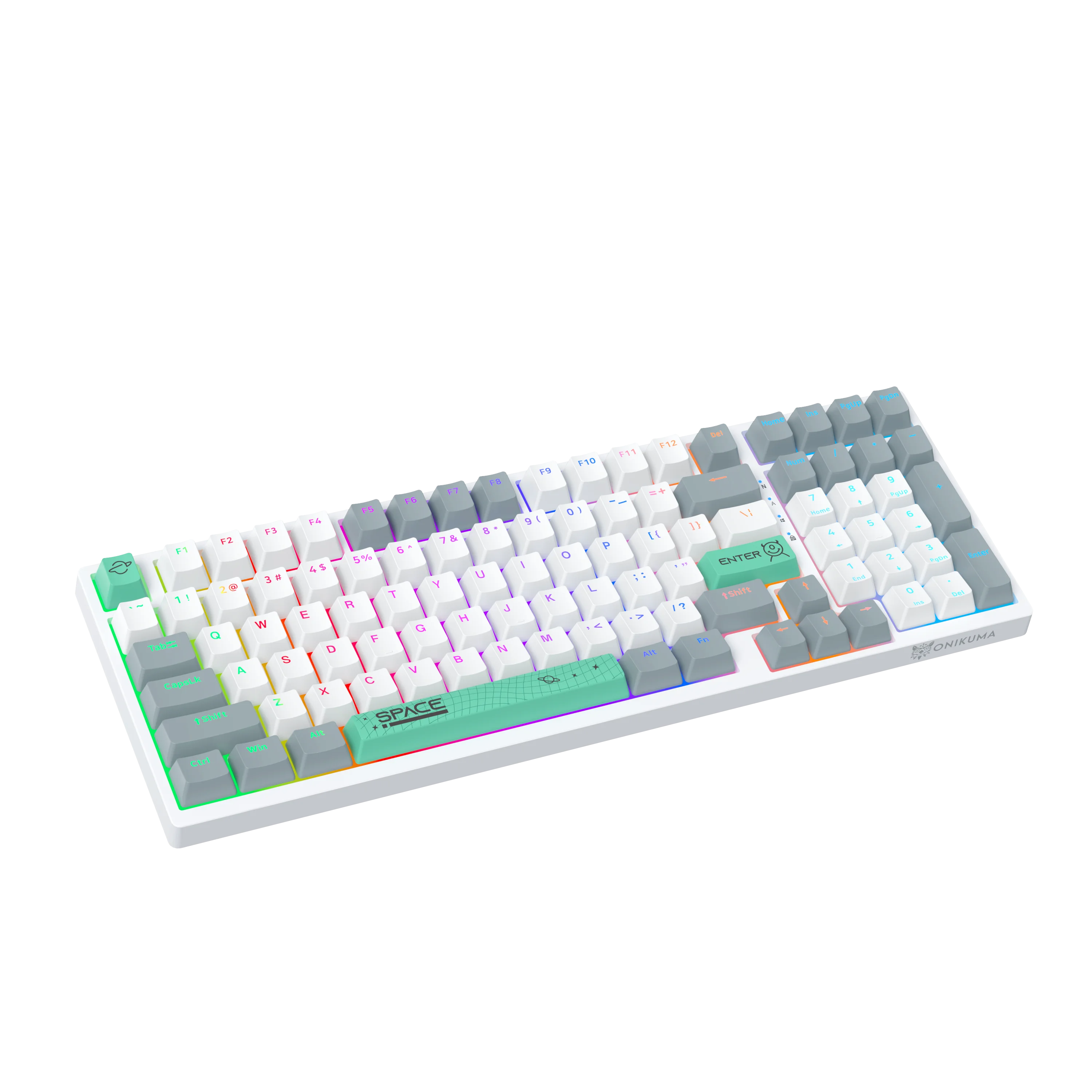 Onikuma G38 Wired Ergonomic Gaming Keyboard Double Color Injection ...