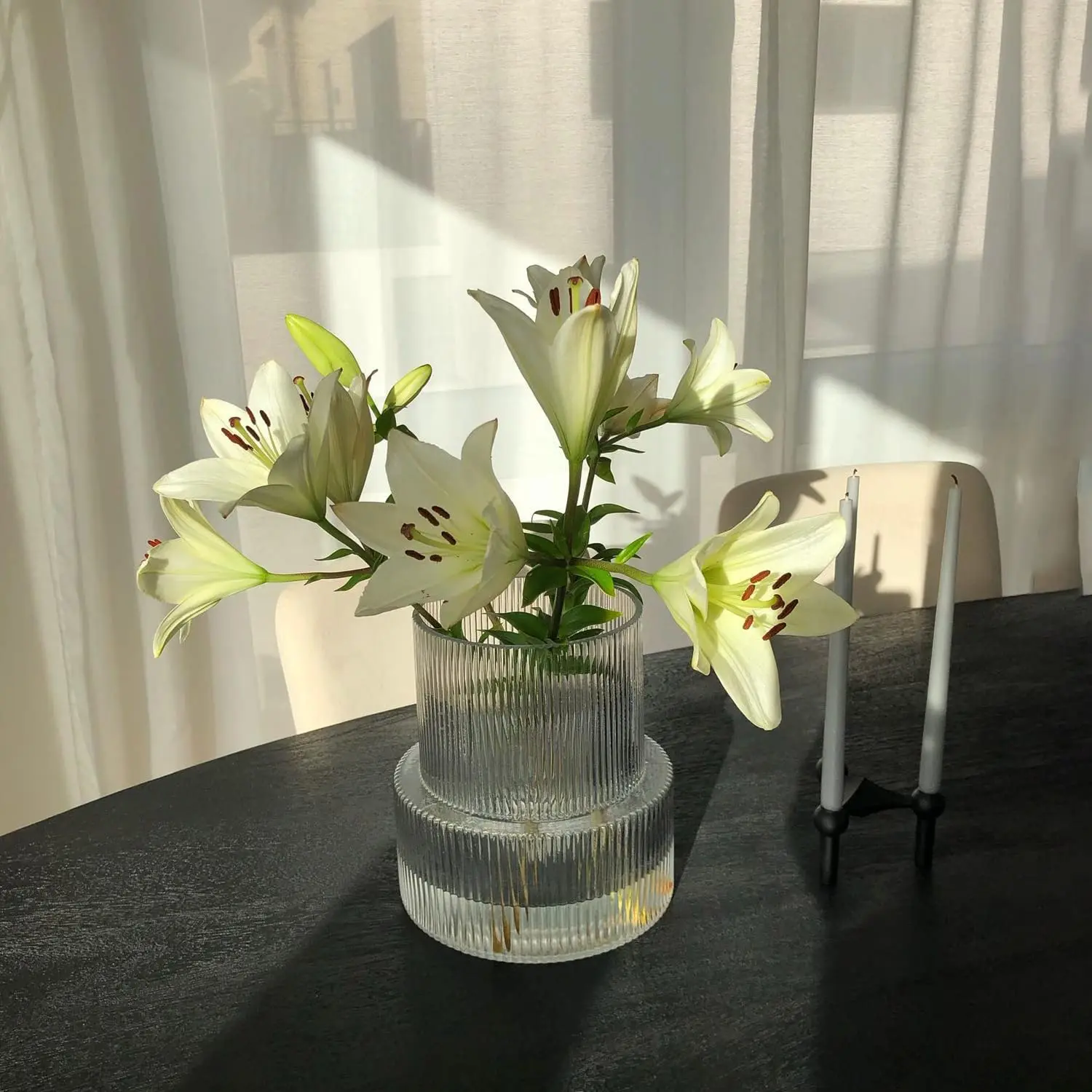 Modern Decorative Dining Table Flower Home Decor Glass Crystal Glass Vase