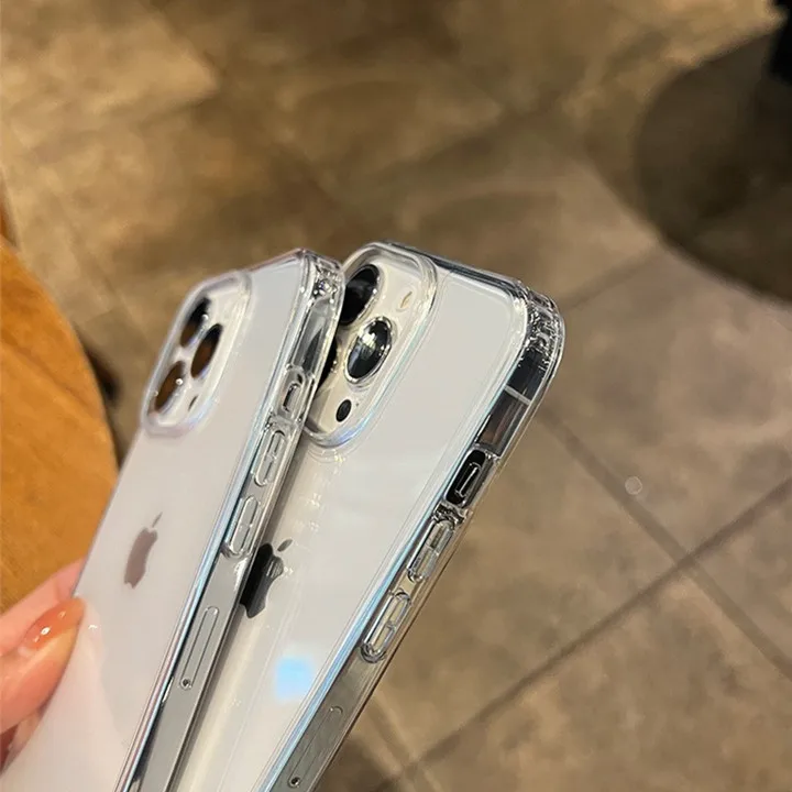 High Quality Tpu+pc Shockproof 1.5mm Transparent Phone Case Clear Back ...