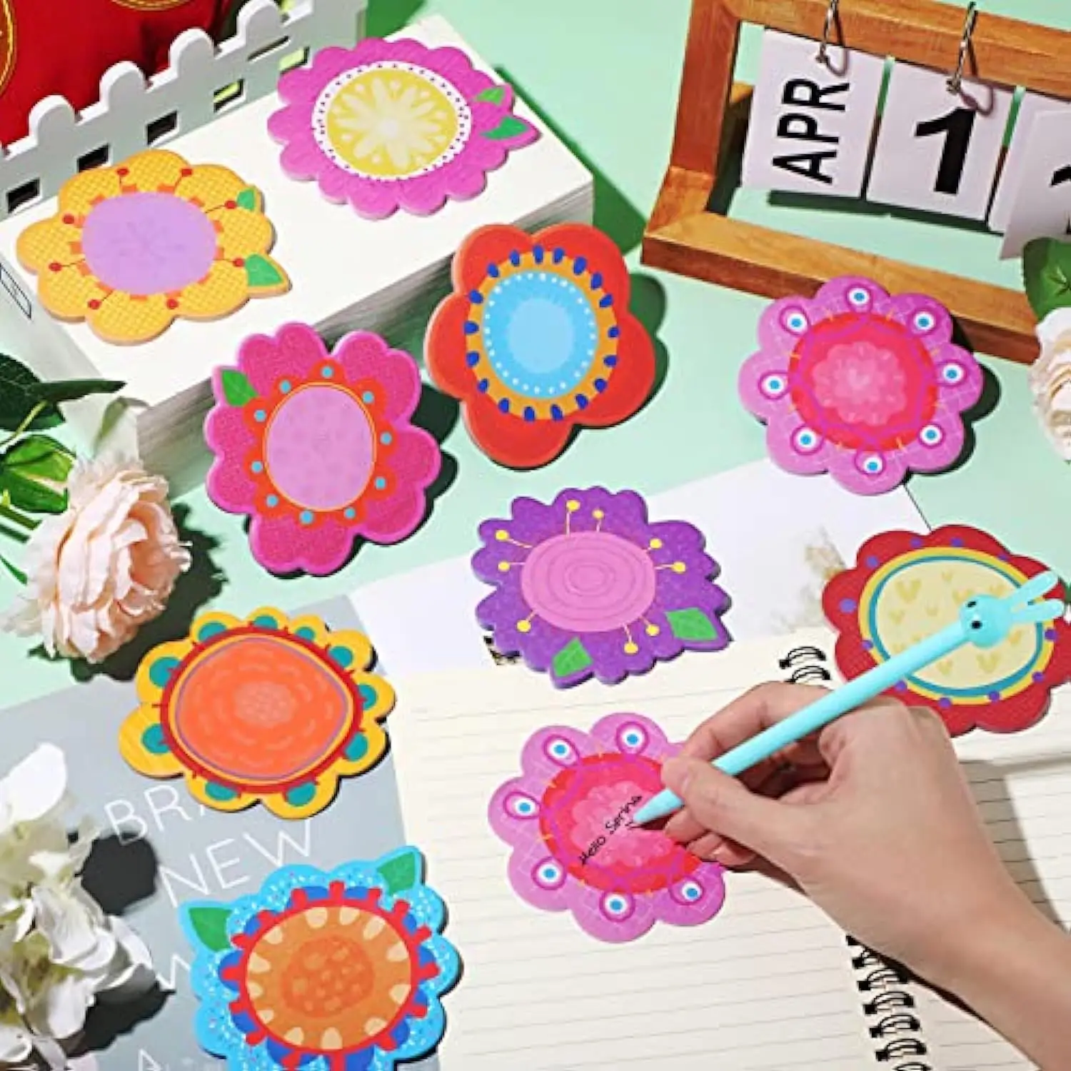 Spring Theme Sticky Notes - Customizable Self Stick Notepad