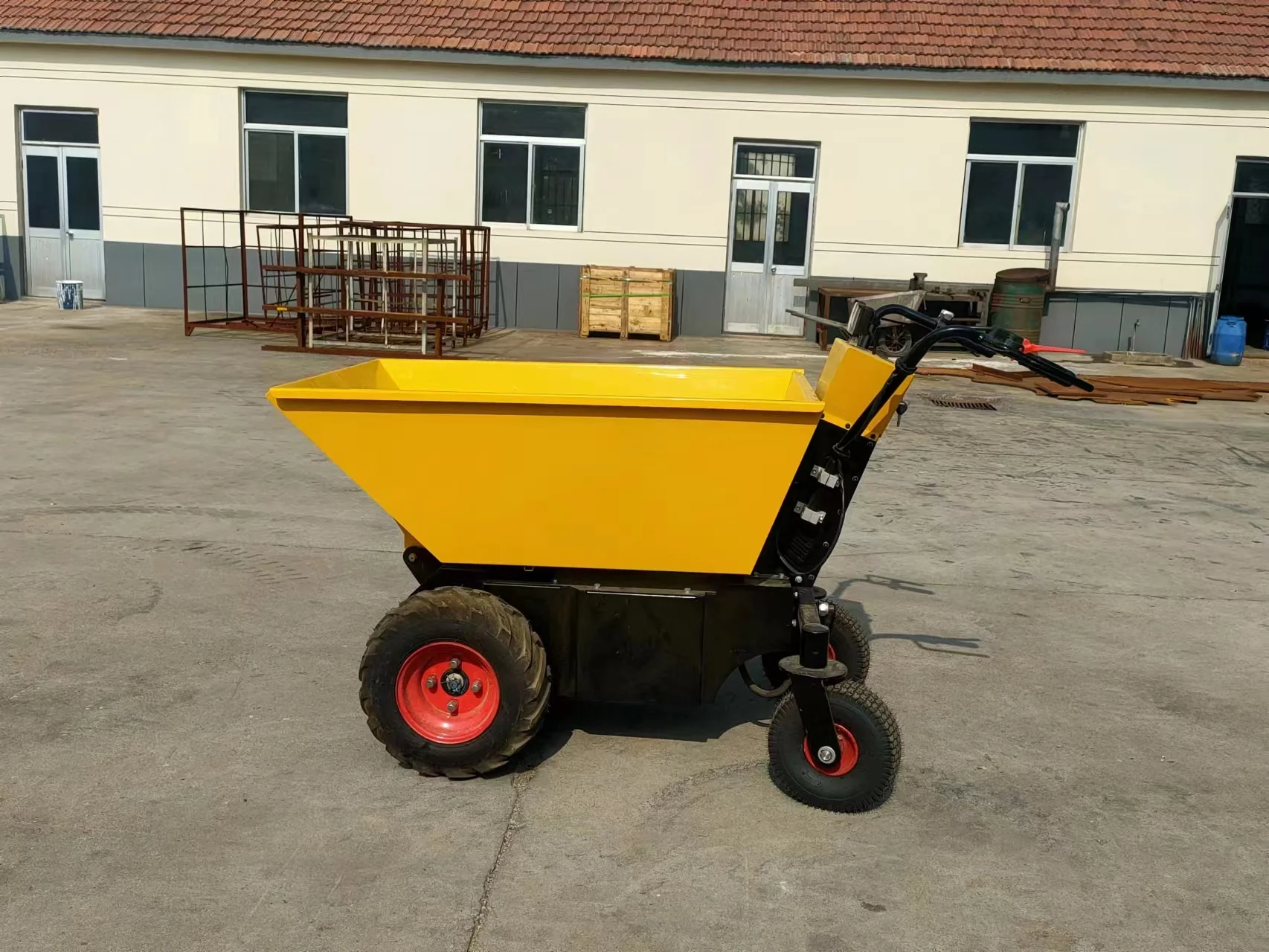 Multifunctional Hydraulic 4 Wheel Mini Dumper Petrol Engine Walk-behind ...