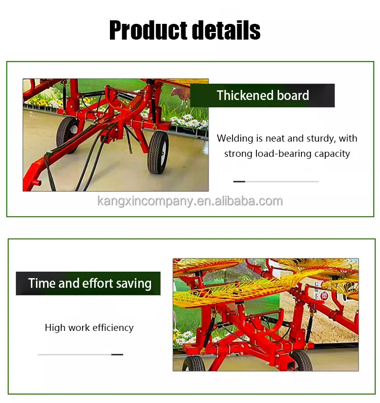 High Quality Farm Raker Landscape Power Rotary Wheel Hay Rake Tines ...