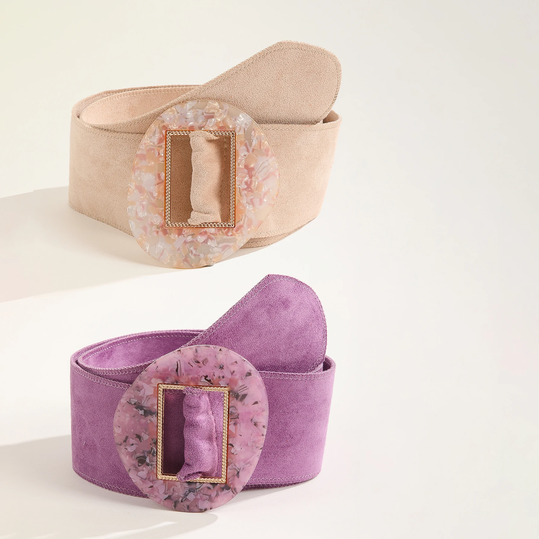 Wholesale New Arrival Womens Fashion Wide Suede Belt Solid Color Basic ...