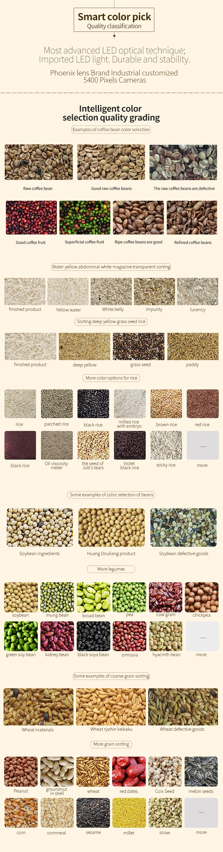 Grain Sunflower Seeds Color Sorter Optical Ccd Color Sorting Machine ...