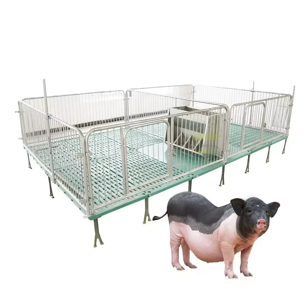 GREAT FARM animal cage Galvanized Weaning Crate Nursery Pen for Piglet ...
