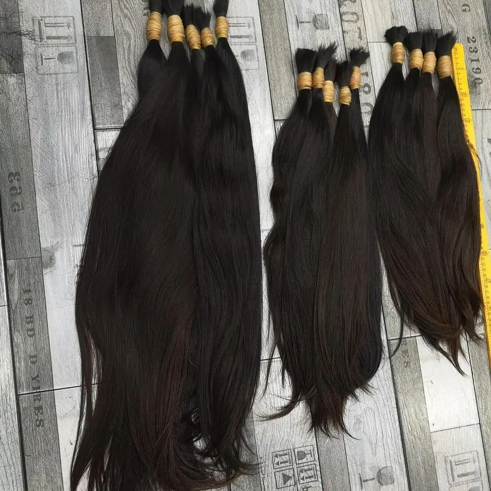 Natural Bulk Hair Vietnamese Factory Wholesale Double Drawn Full ...
