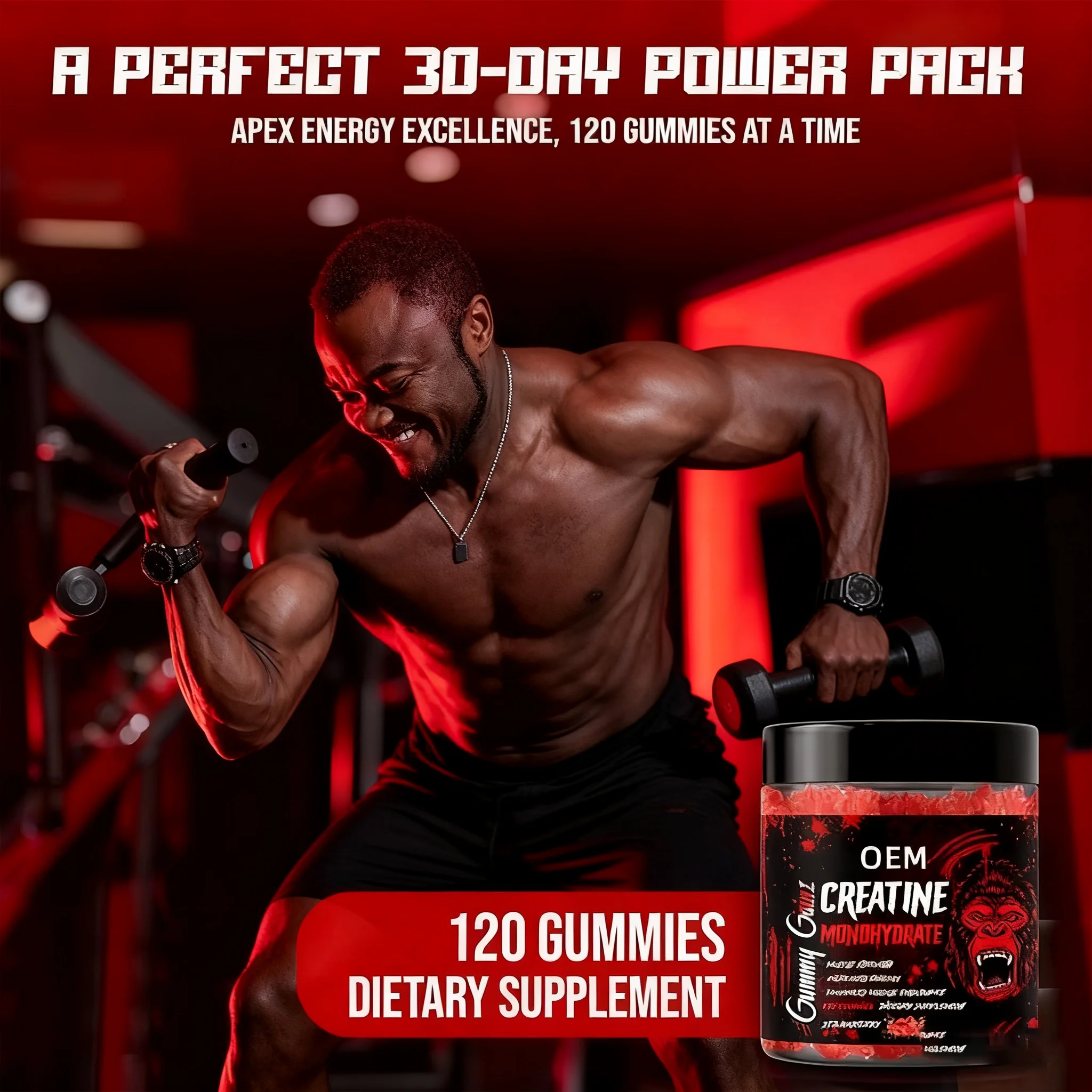 OEM Creatine Gummies Muscle Builder Creatine Monohydrate Powder ...