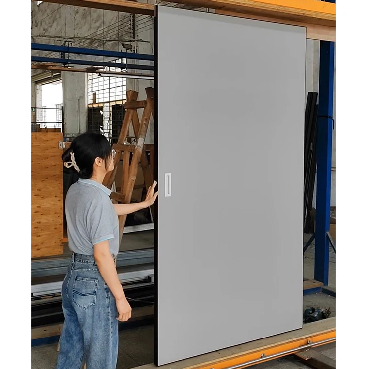 HDSAFE Sliding Solid Wood Door - Interior Trackless Design