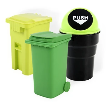 Custom Mini Trash Can Toy Desktop Mini Garbage Cans Waste Bin For Desk ...