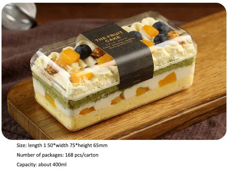 Transparent Tiramisu Box - Perfect for Dessert Packaging