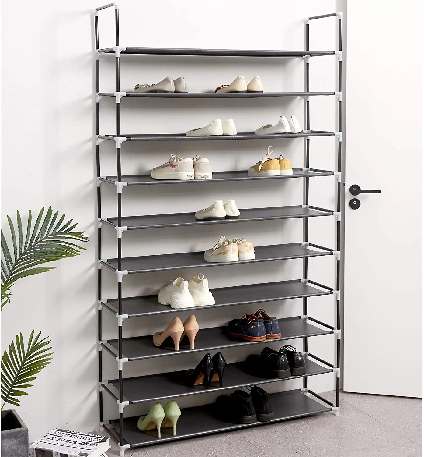 Modern Large Outdoor Fabric Folding Cabinet Steel Shoe Rack Box Stand ...