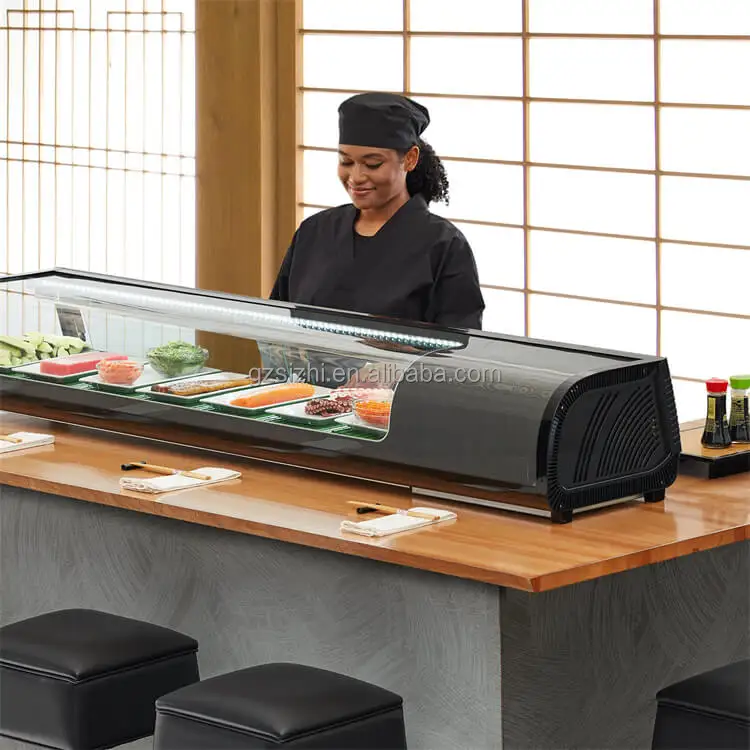 Commercial Countertop Sushi Display Case Sushi Cooling Display Fridge ...