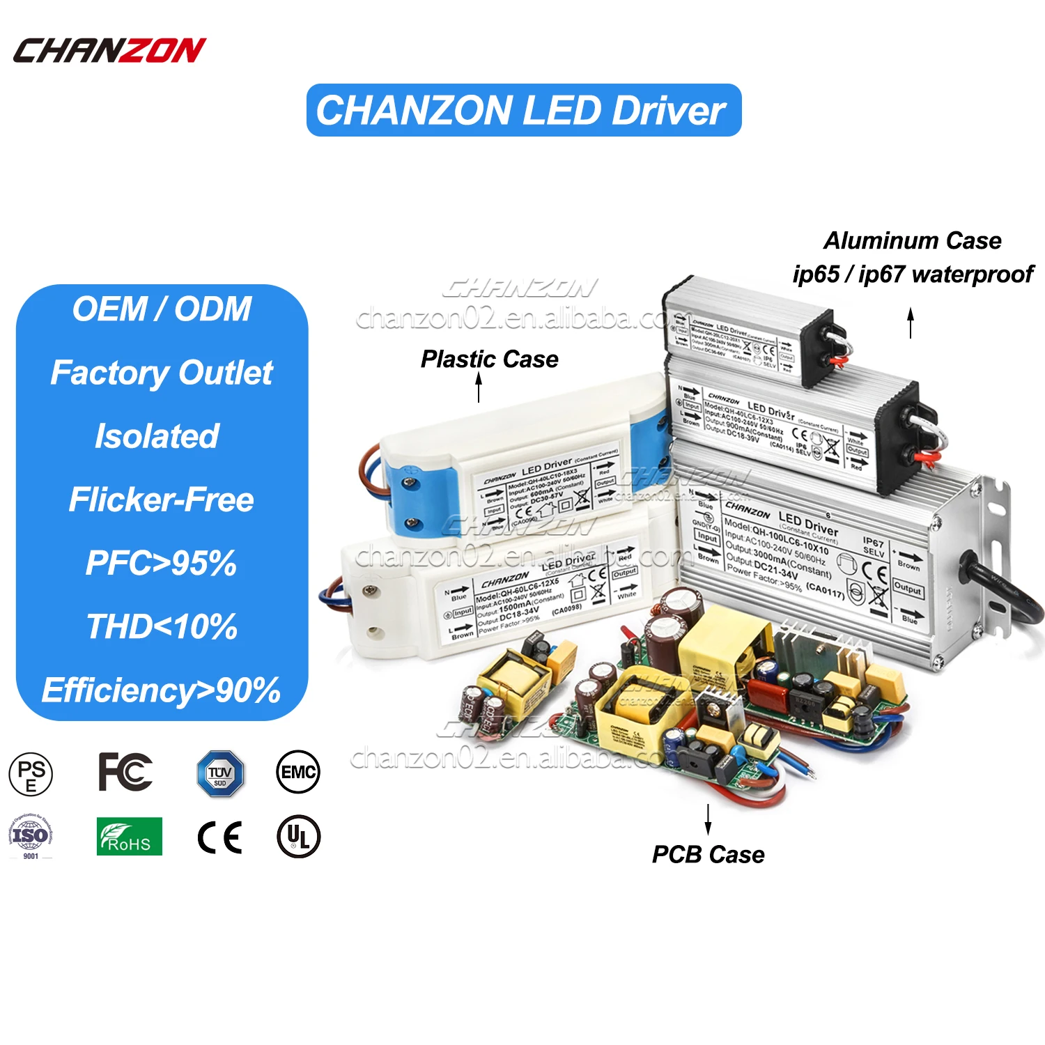 600Ma Constant Current Led Driver 6W 10W 20W 36W 50W 52W Outdoor Light ...