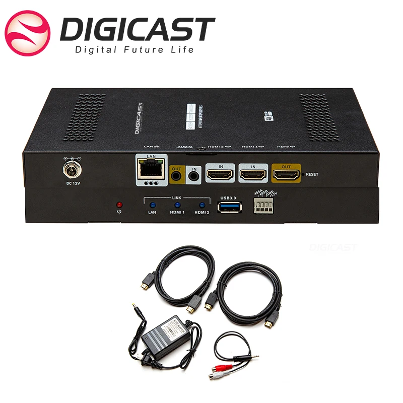 2 Channels RTMP 4K HD Encoder for Live Streaming