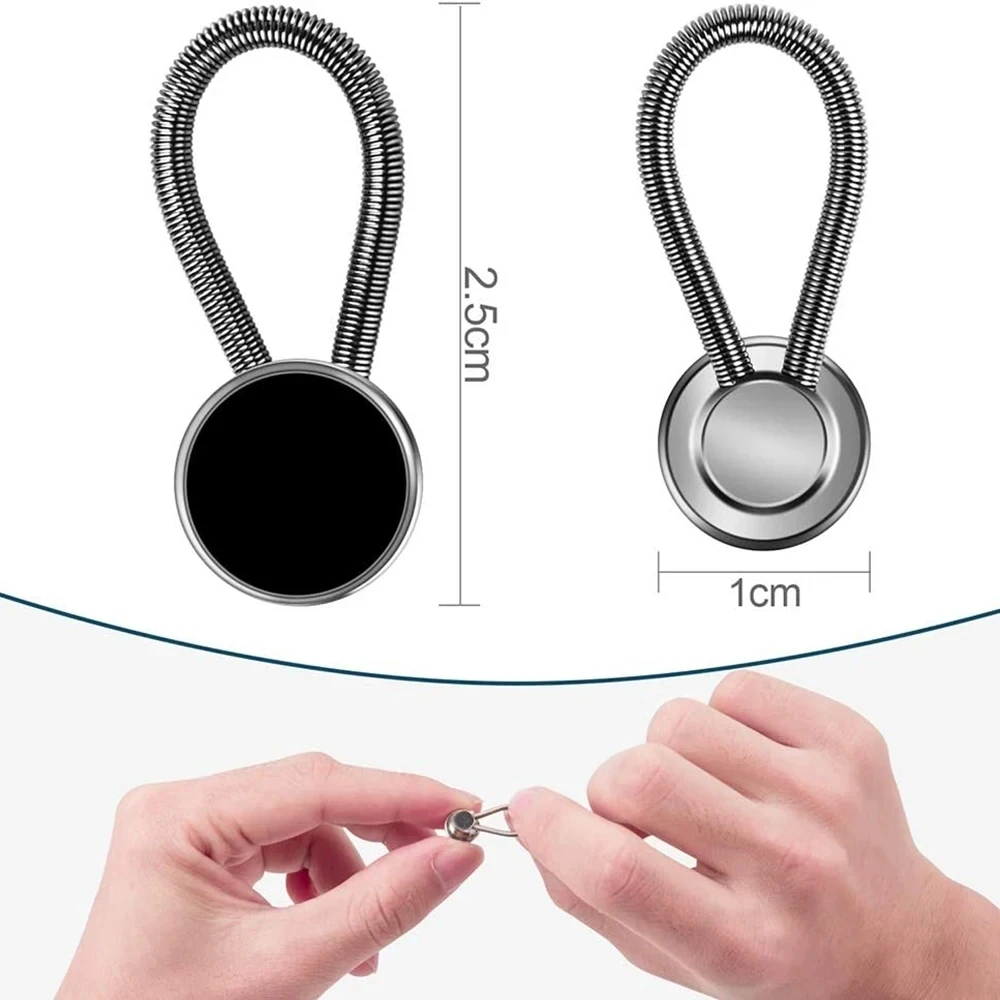 Metal Collar Buttons Extenders Elastic Button Extender Neck Extenders ...