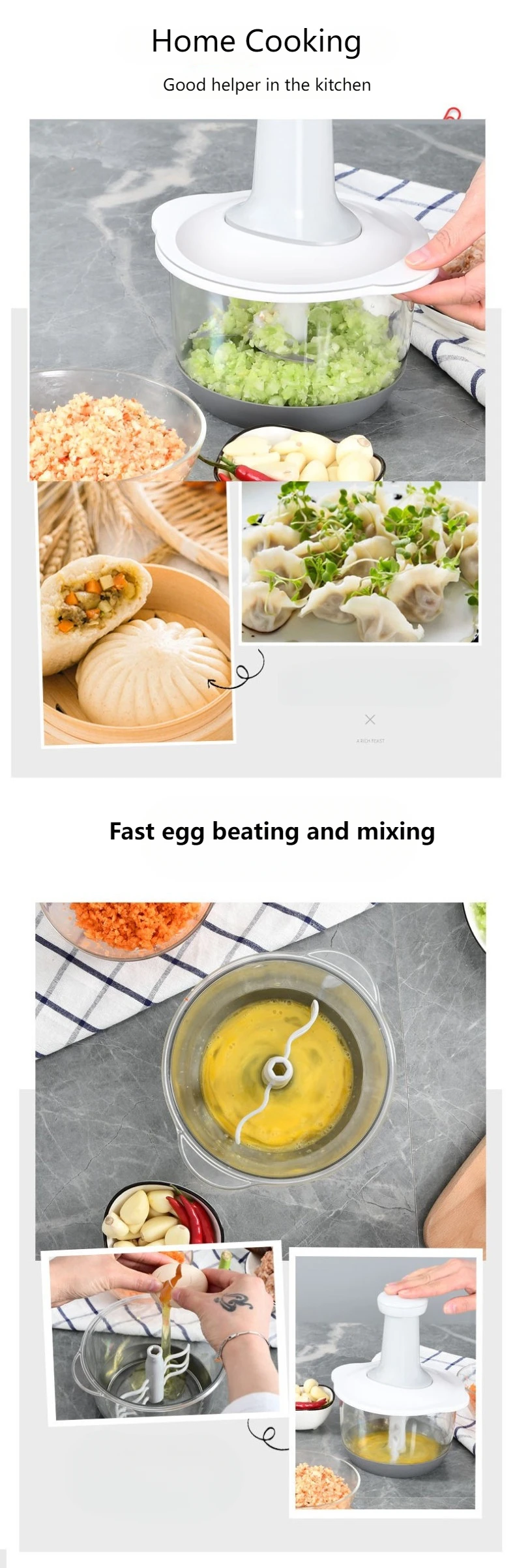 Hand Press Meet Fruits Vegetables Slicer Chopper Garlic Onions Pepper ...