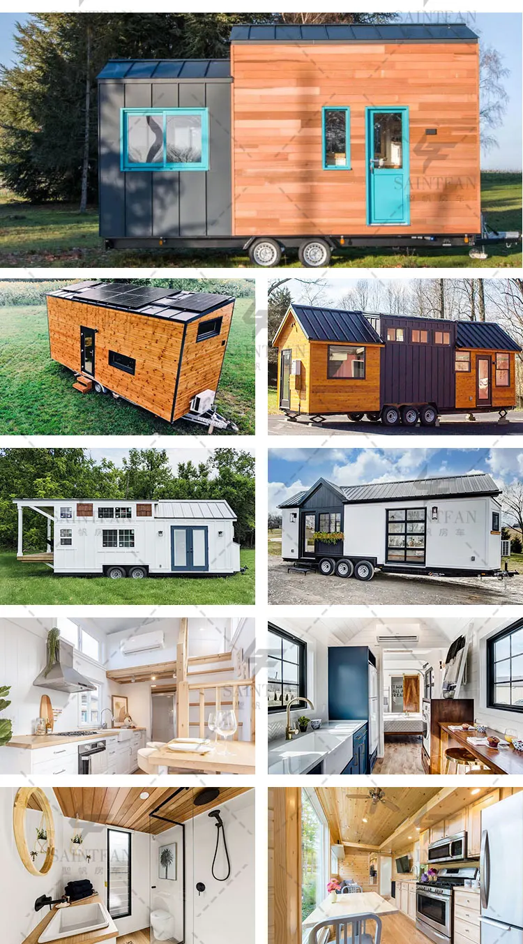 Wheeled Small House Travel Mobile Trailer House Prefabricated And ...