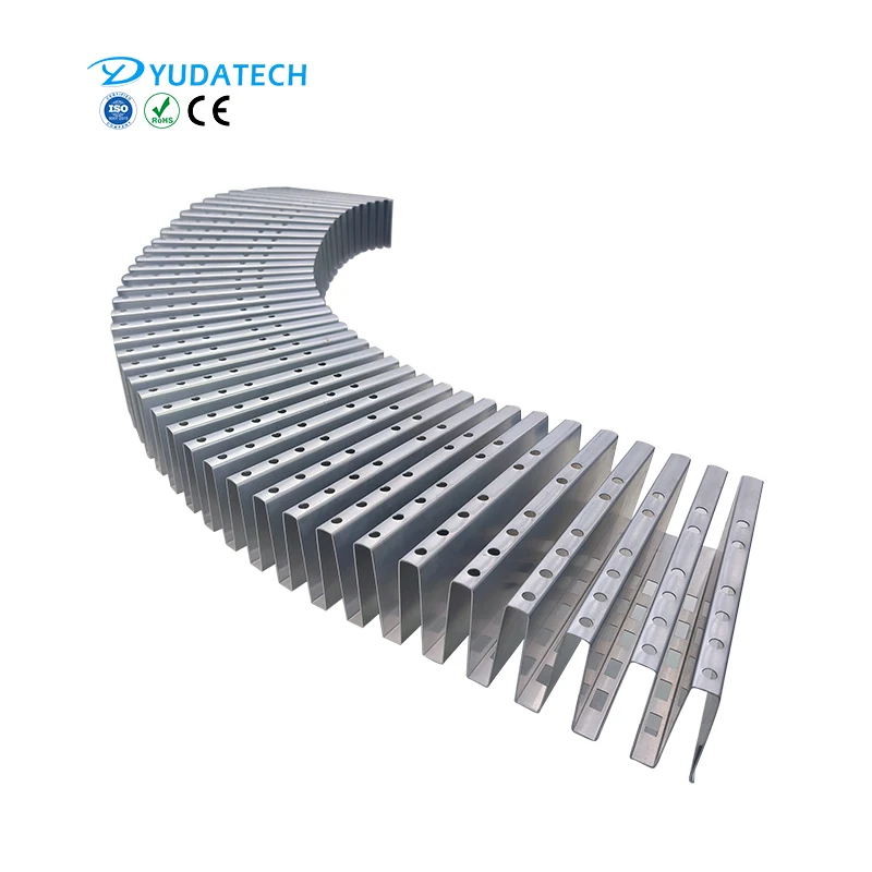 Custom Large Aluminum Fold Fin Heat Sink Plate Welded Flexible Folded ...
