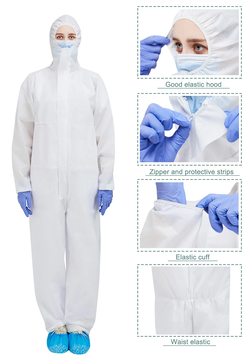 Disposable Medical Protective Coverall PPE Overall Microporous Non ...