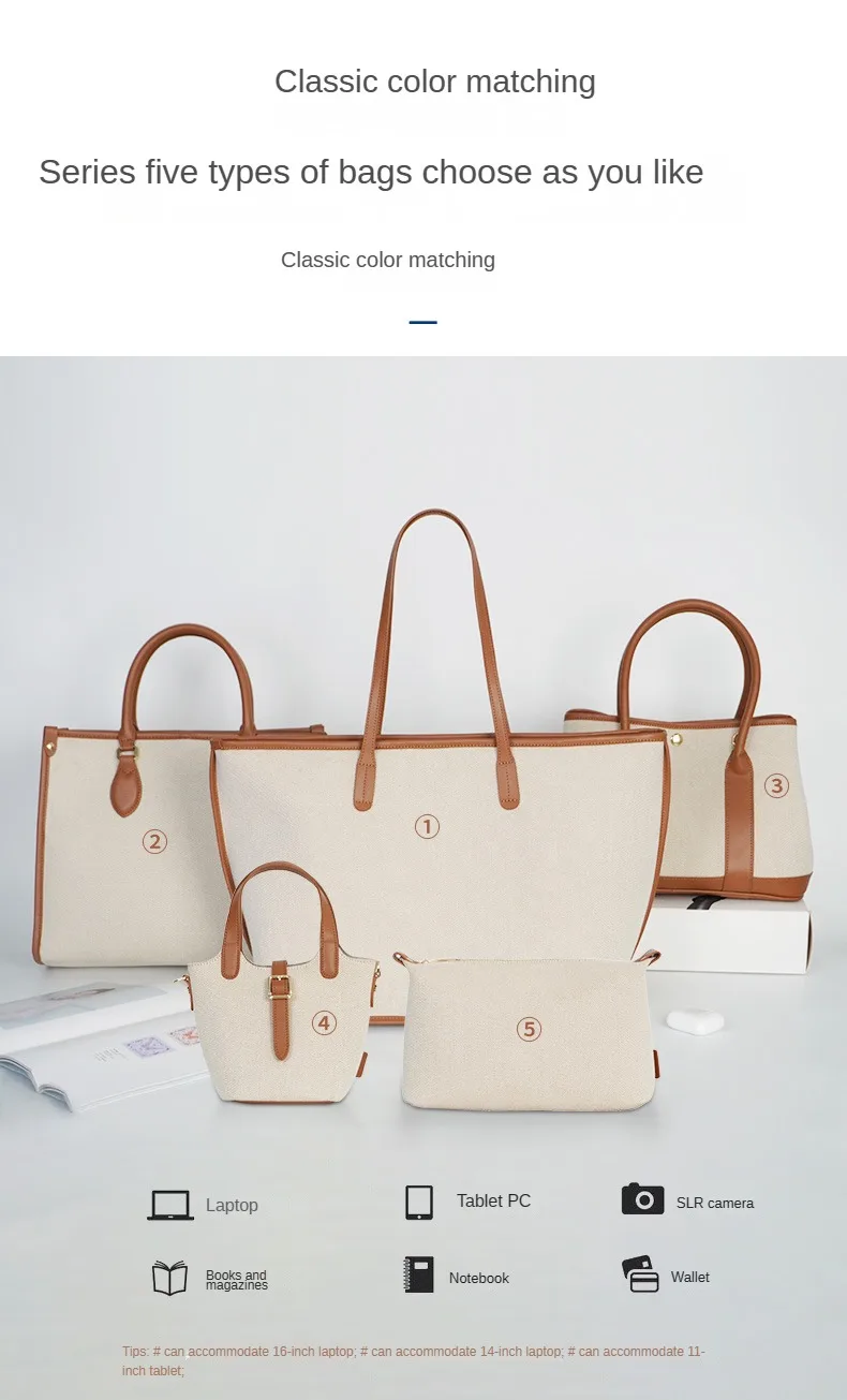 Verage Original Design Oem Vintage Large Capacity Women Canvas Leather Tote Shoulder Bag - Buy ...