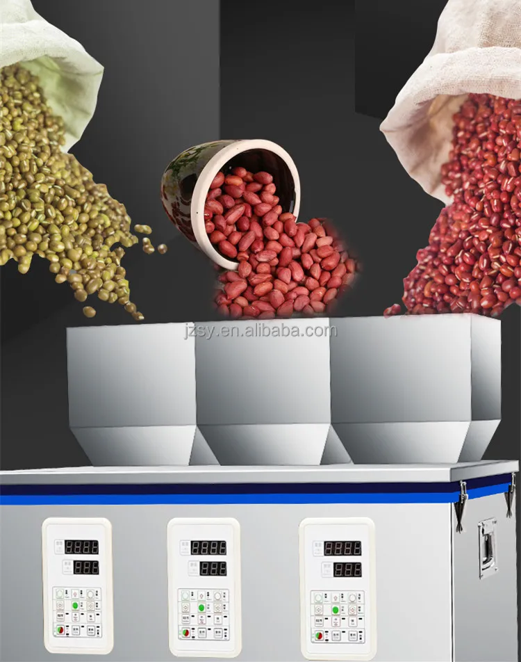 2 Head Quantitative Particle Packaging Rationing Machine Coffee Bean ...