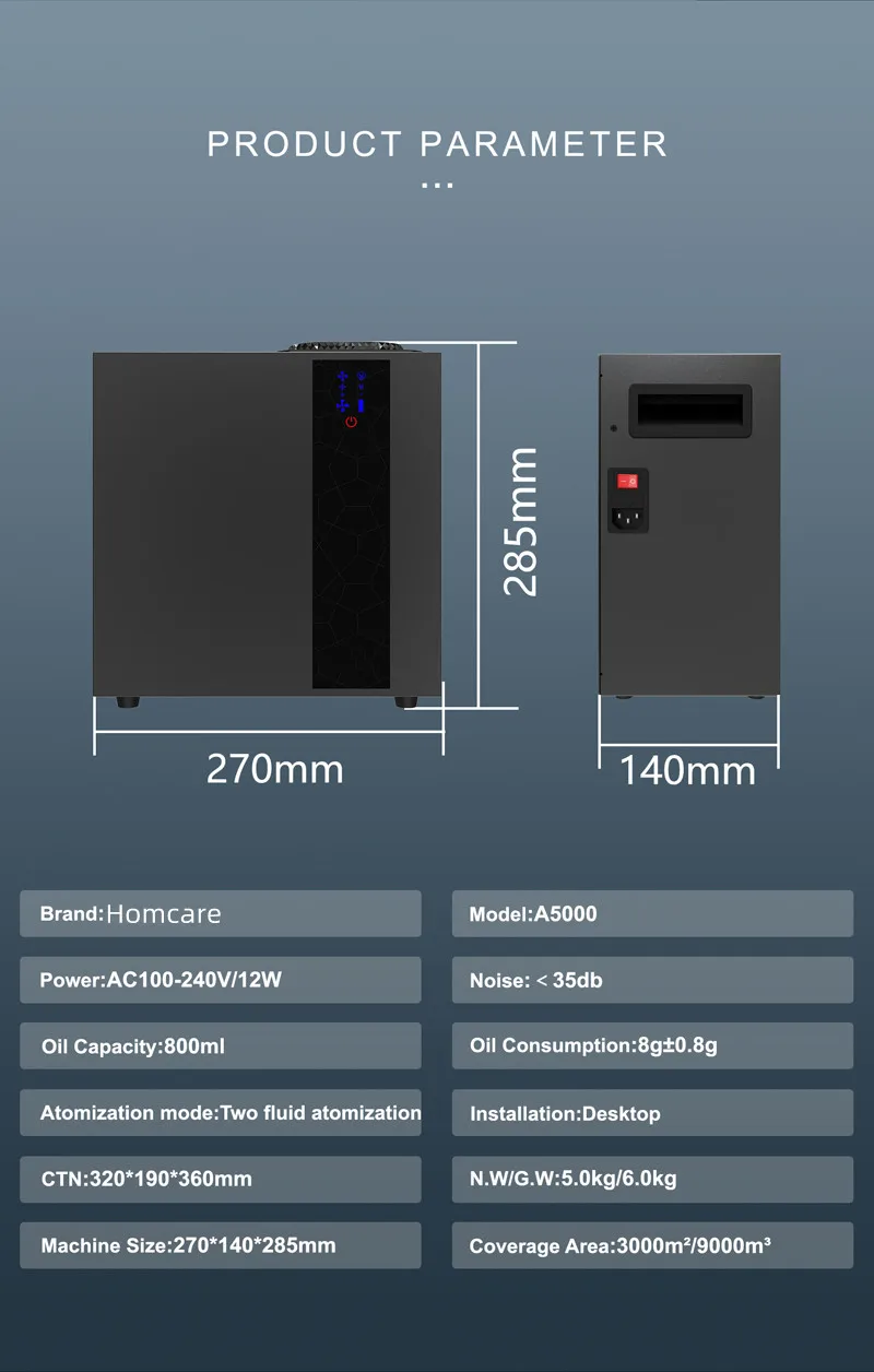Hotel Aroma Diffuser - 800ml Essential Oil Scent Machine