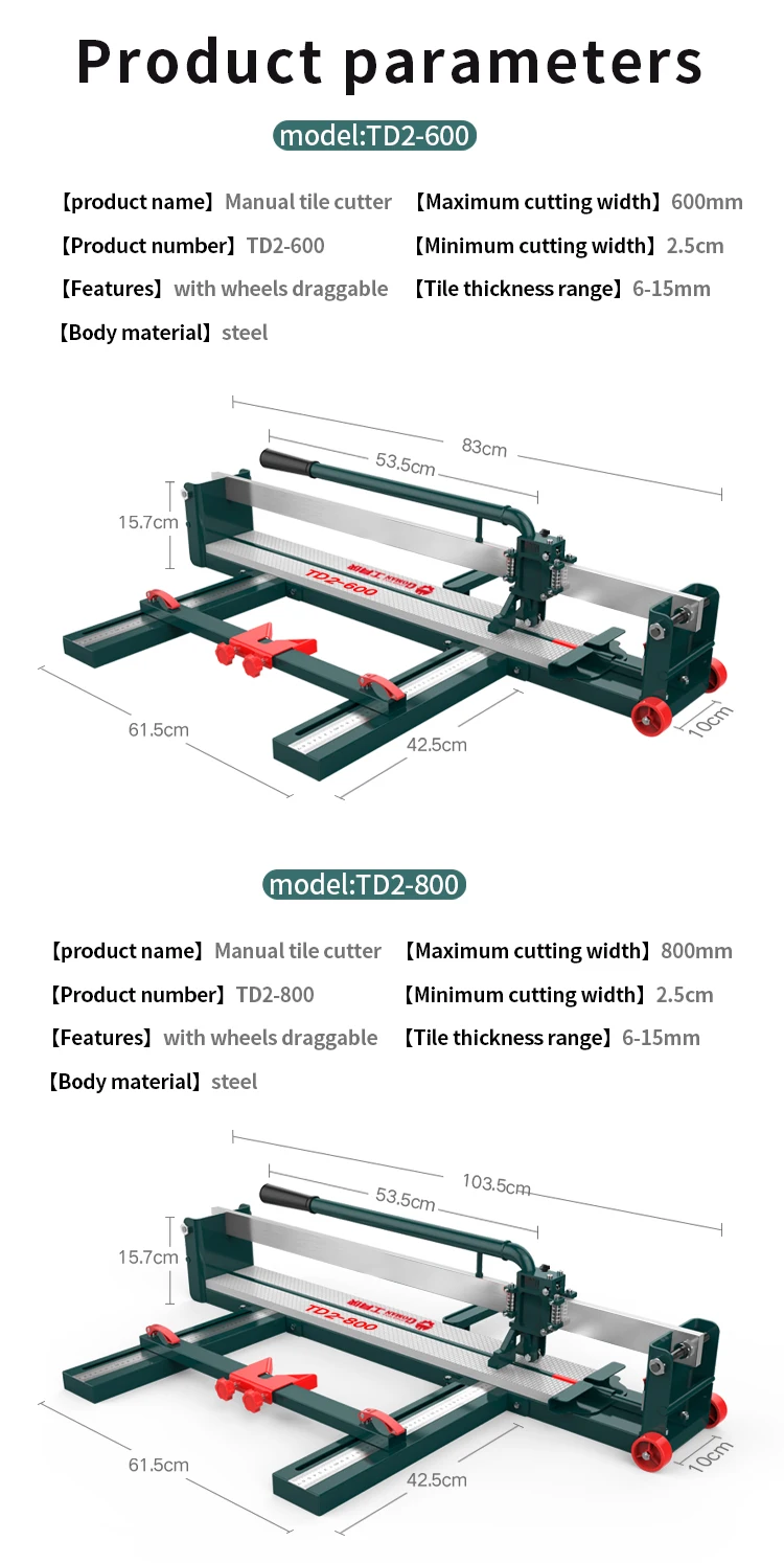 Chinese Factory Tile Cutter 600/800/1000/1200mm Manual Tile Cutter Hand ...