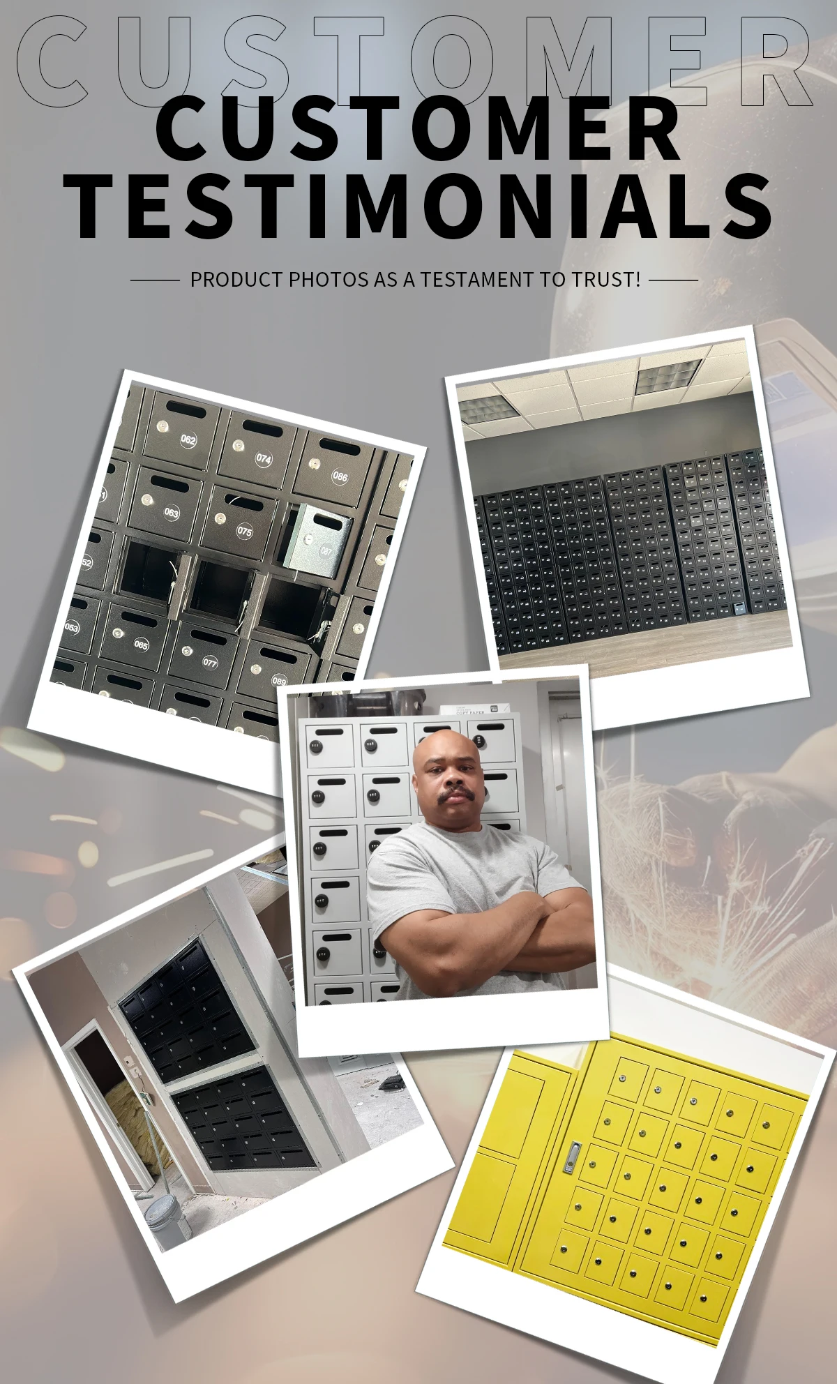 CHNSMILE Custom Free Standing Post Office Box - Secure & Durable