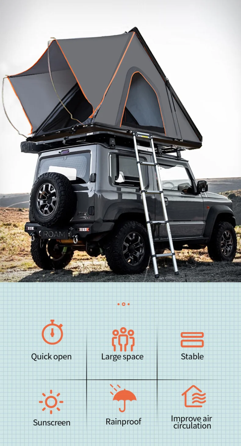 3-4 Personen 4x4 Camping Aluminium Dreieck Harts chale Dachzelt ...