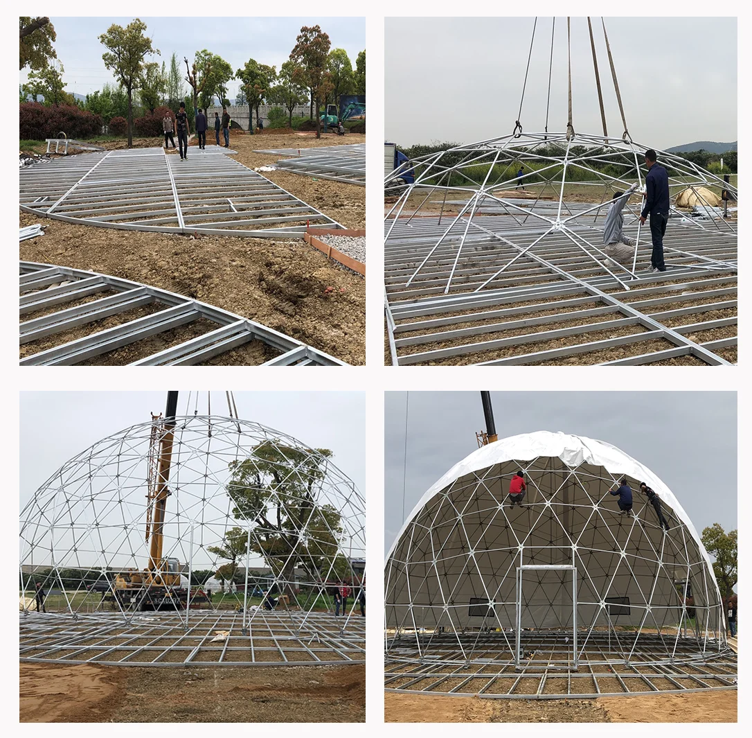 Babery Luxury Outdoor Glamping Geodesic Dome Ball Tent Transparent PVC ...