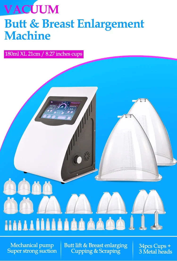 2024 Popular Breast Massager Butt Lift Feature Vacuum Therapy Machine For Breast Enlargement And ...