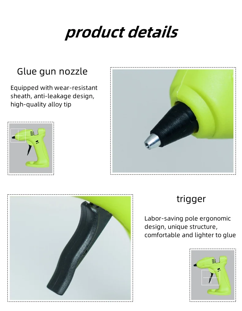 3.7v Mini Battery Glue Gun Wholesale Hot Melt Glue Gun Cordless Hot ...