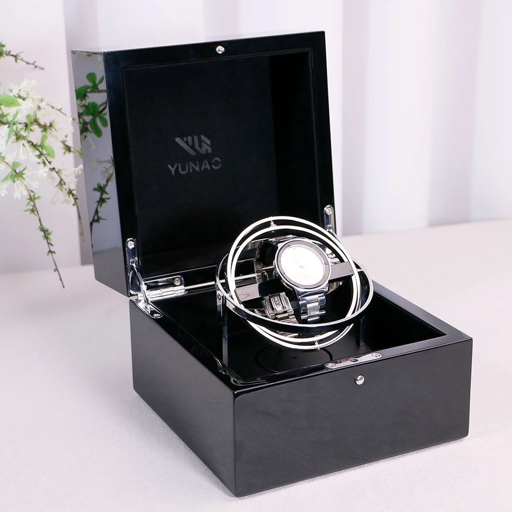 Custom Mechanical Watch Box Luxury Rotatable Watch Box Gloss Watch ...