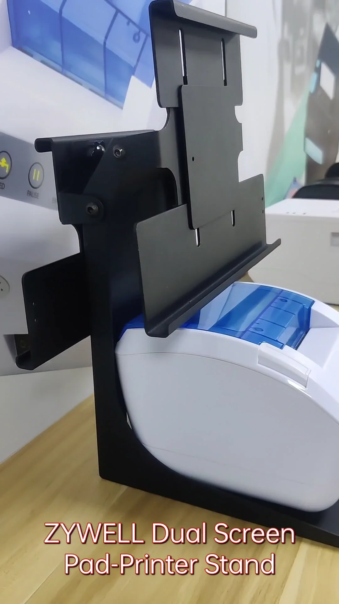 Desktop Dual Screen Thermal Receipt Label Printer Stand For 7.9"-10.9 ...